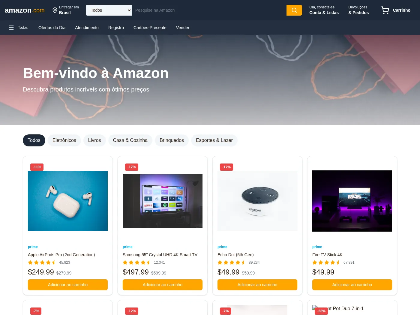 Amazon.com Clone: Full-Featured E-commerce Platform