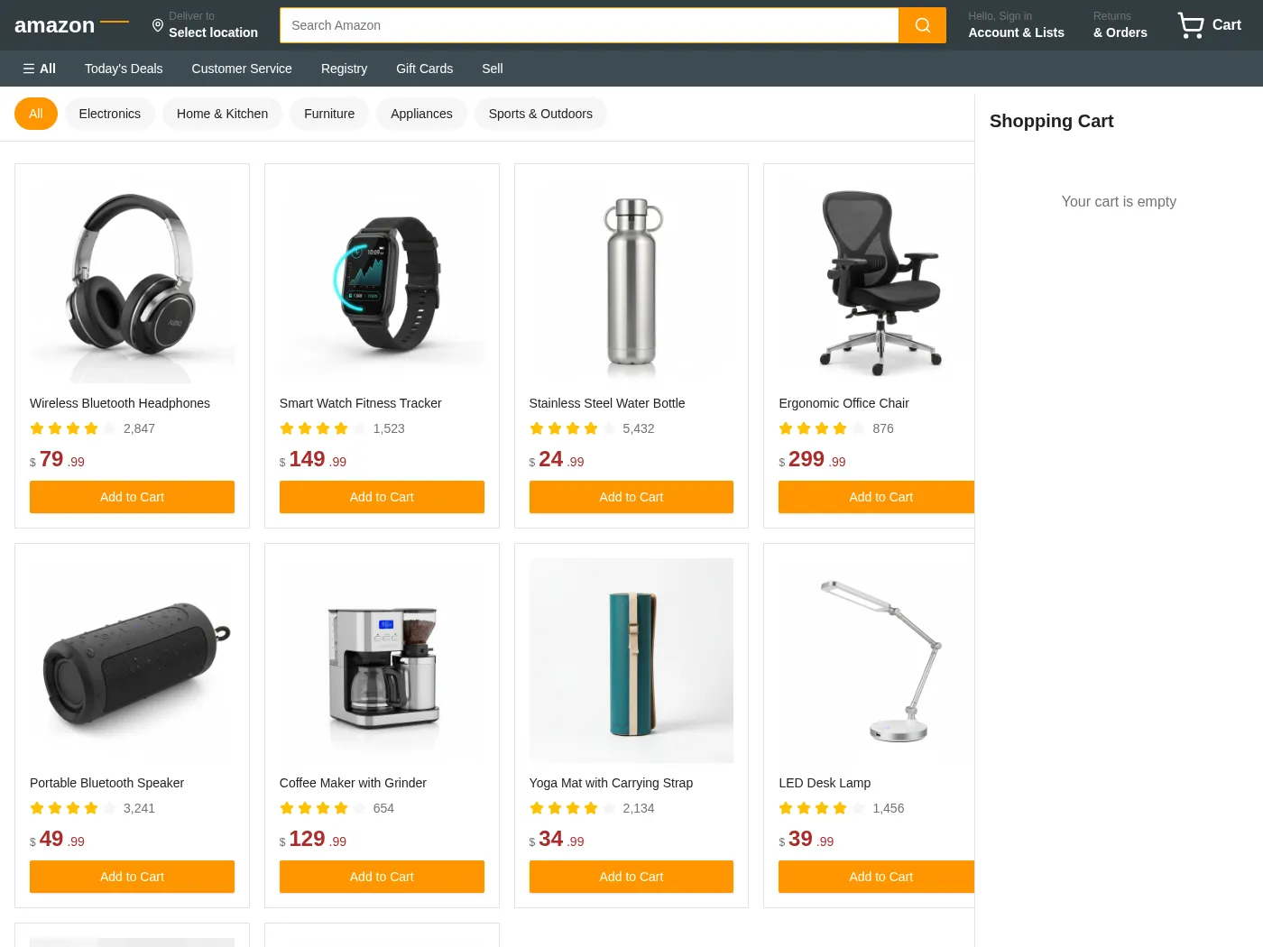 Amazon.com Full-Stack Web Clone