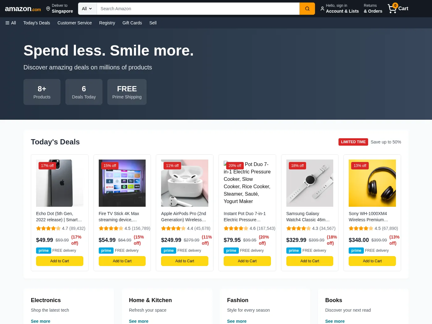 Amazon.com Clone Ecommerce Platform