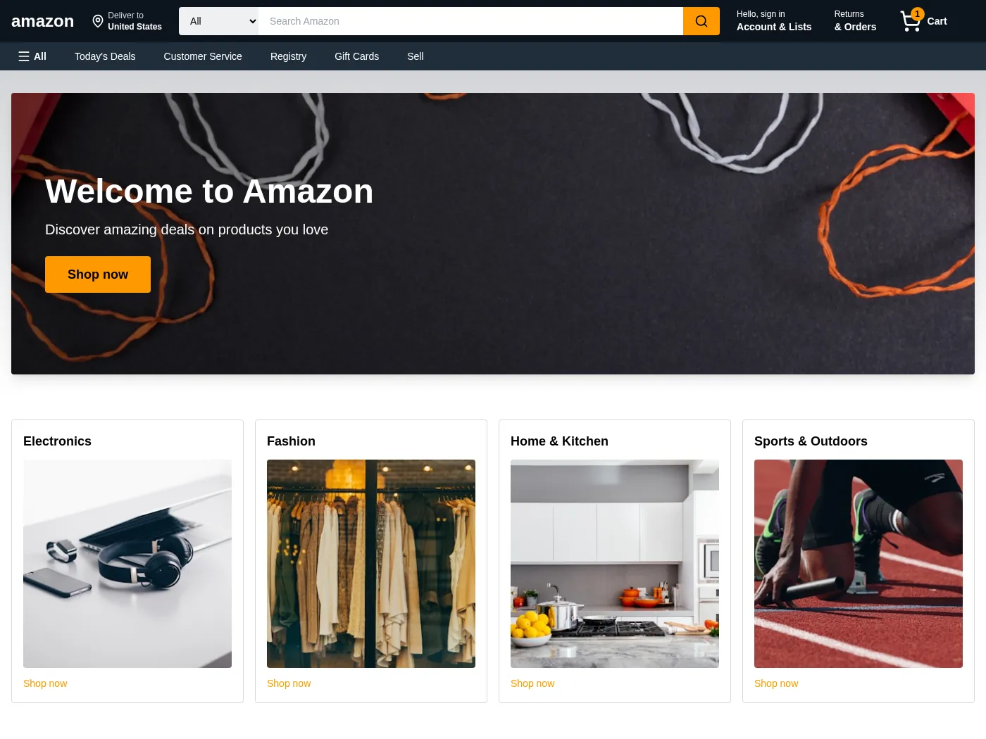 Amazon.com Clone E-commerce Platform