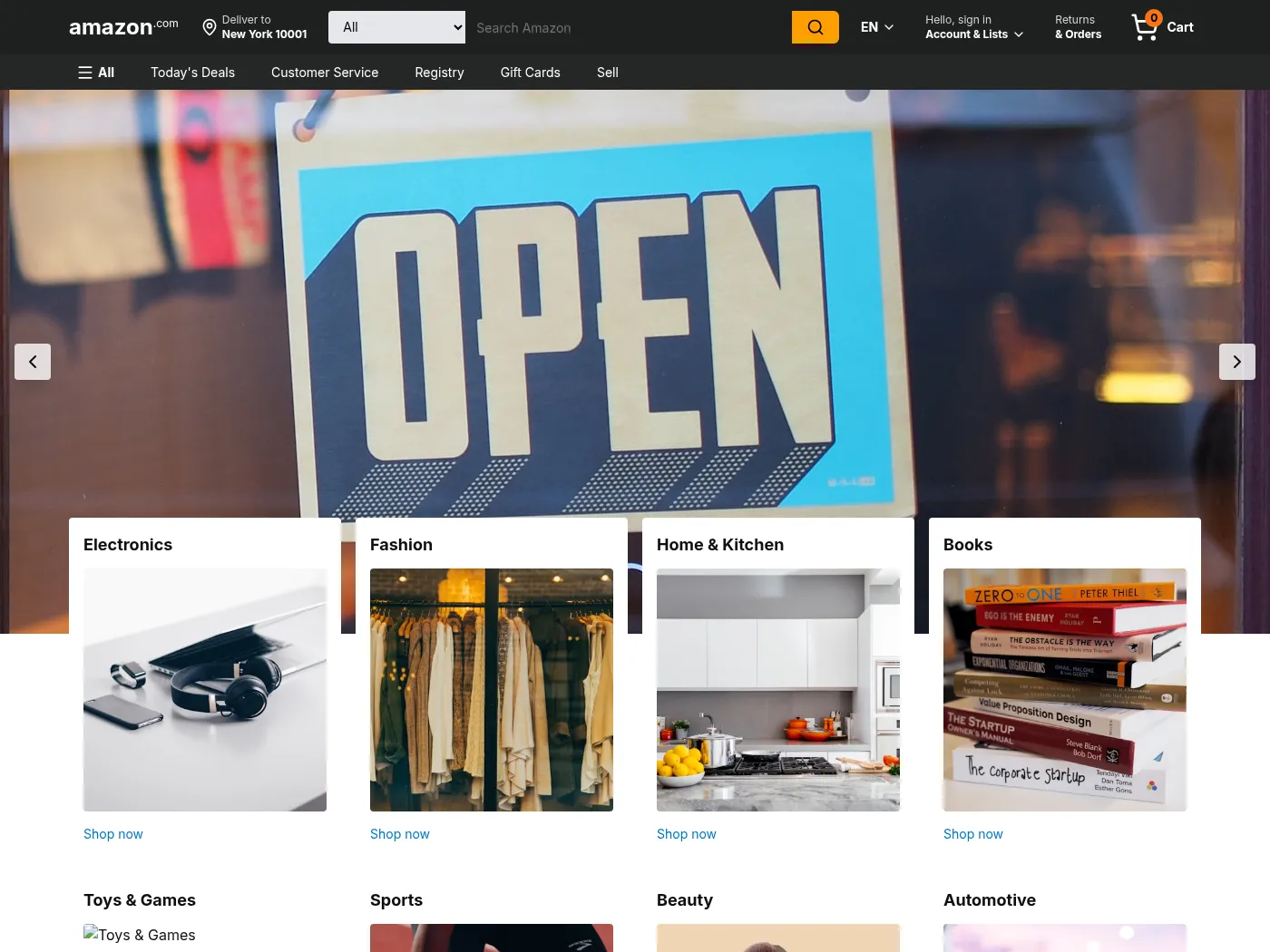 Amazon.com Full-Stack Web Clone
