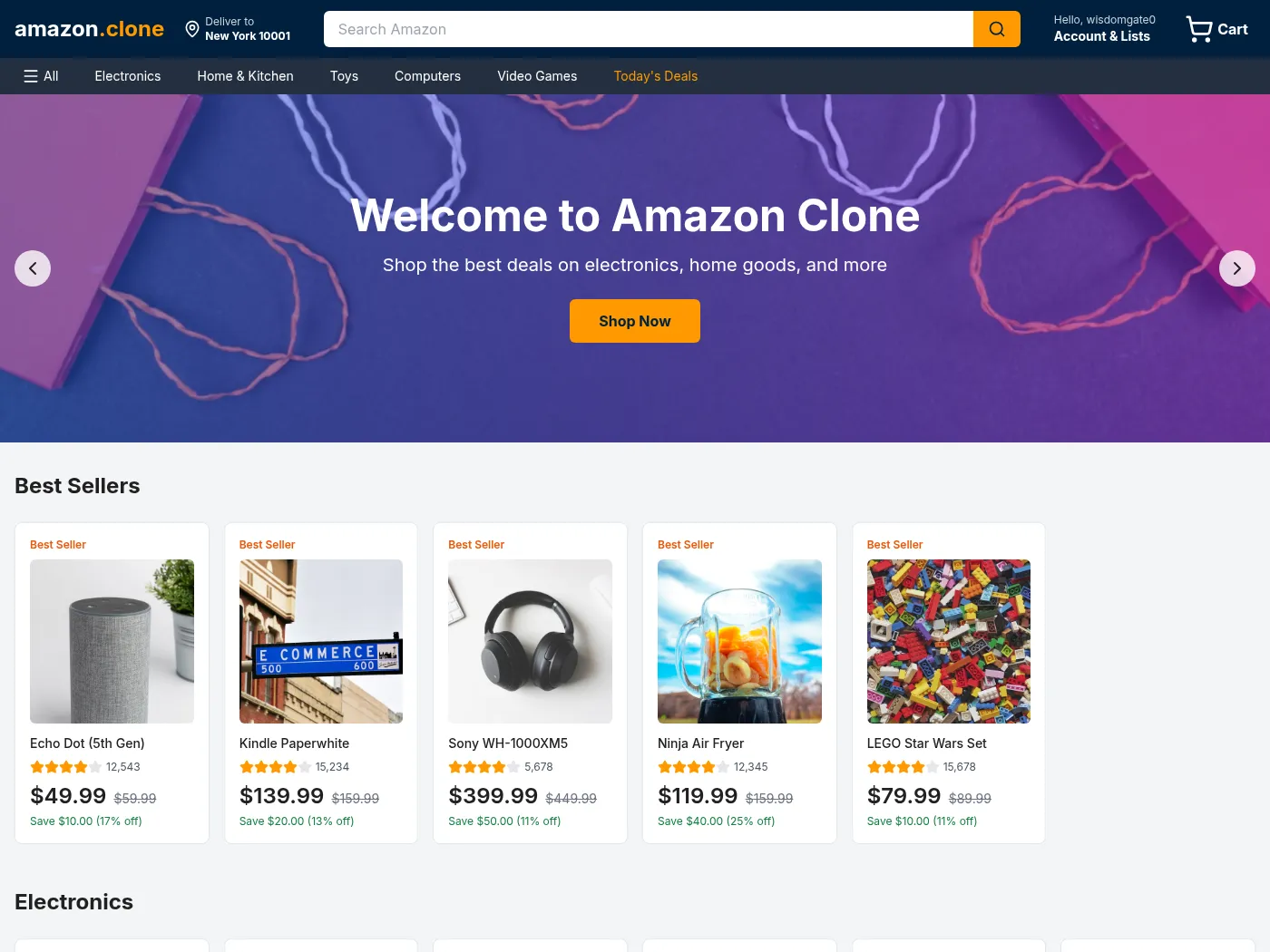Amazon E-Commerce Clone