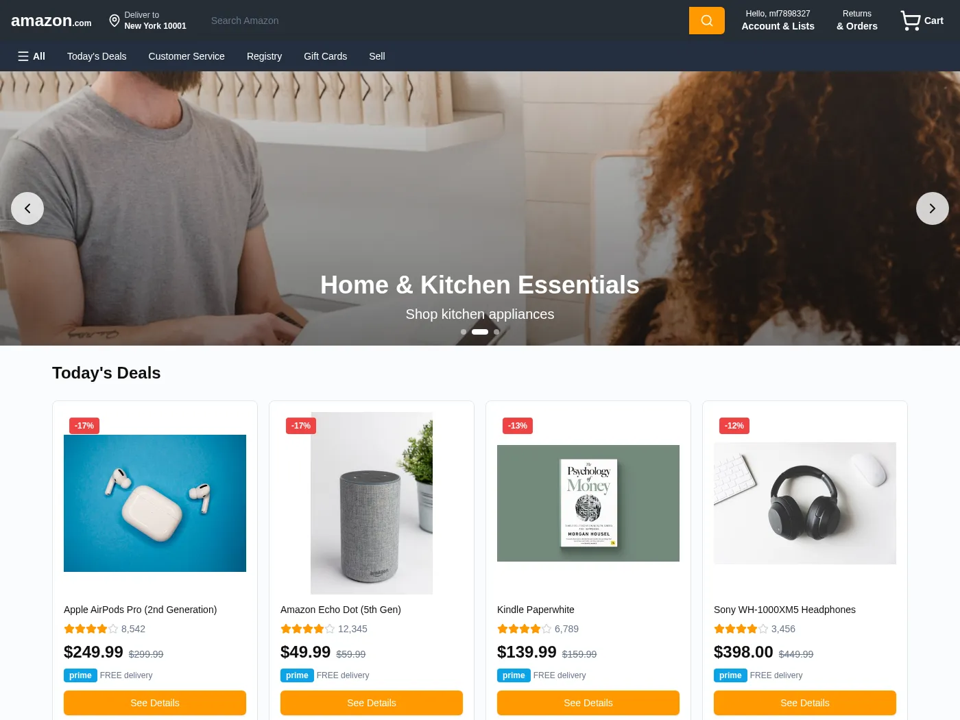 Amazon.com Web Clone