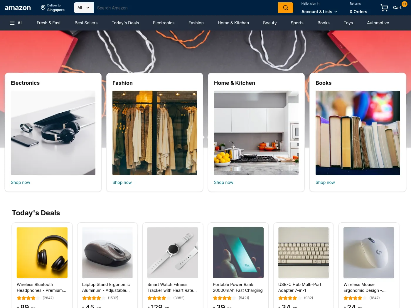 Amazon.com Clone Web App