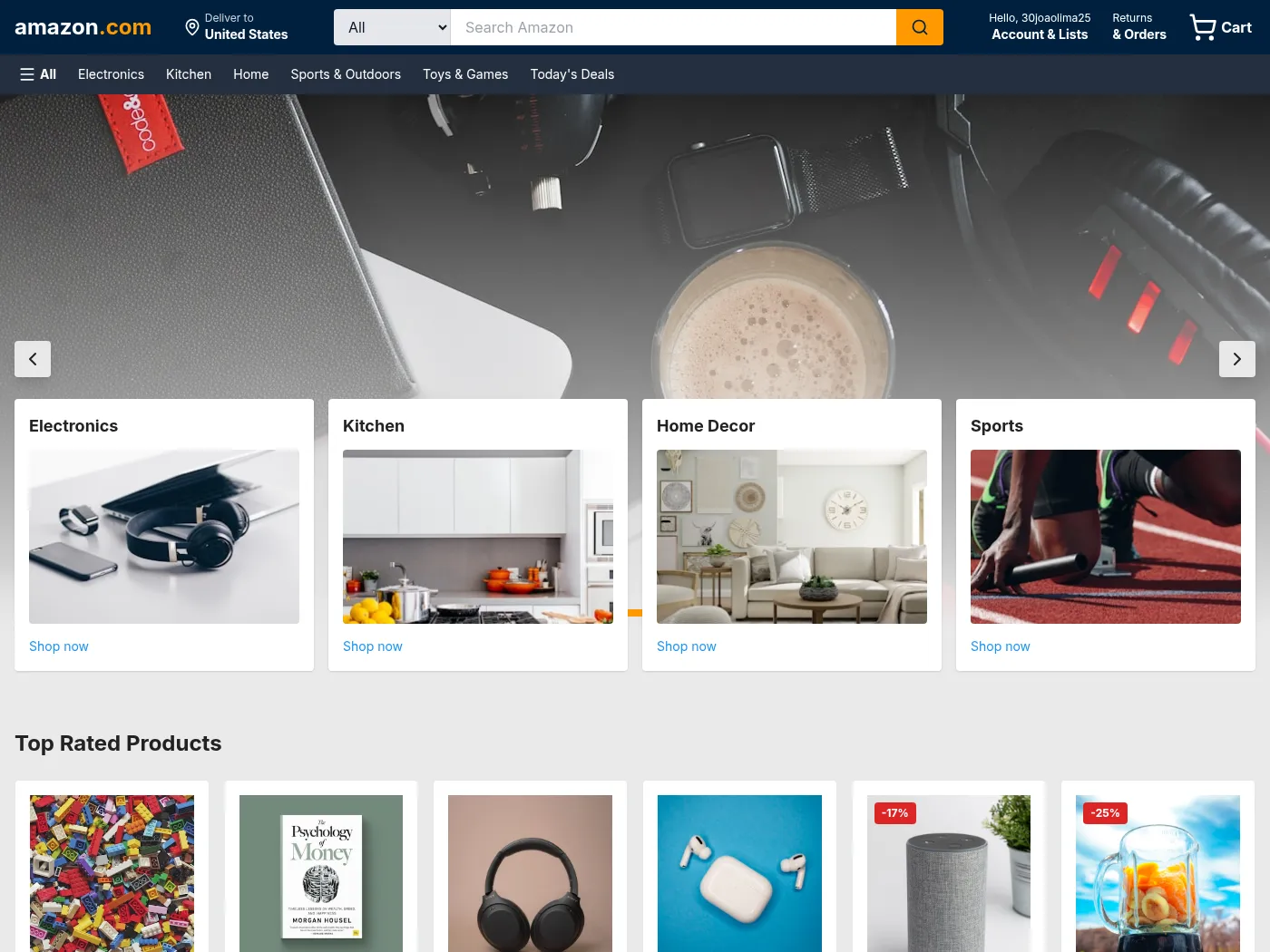 Amazon.com Ecommerce Web Clone