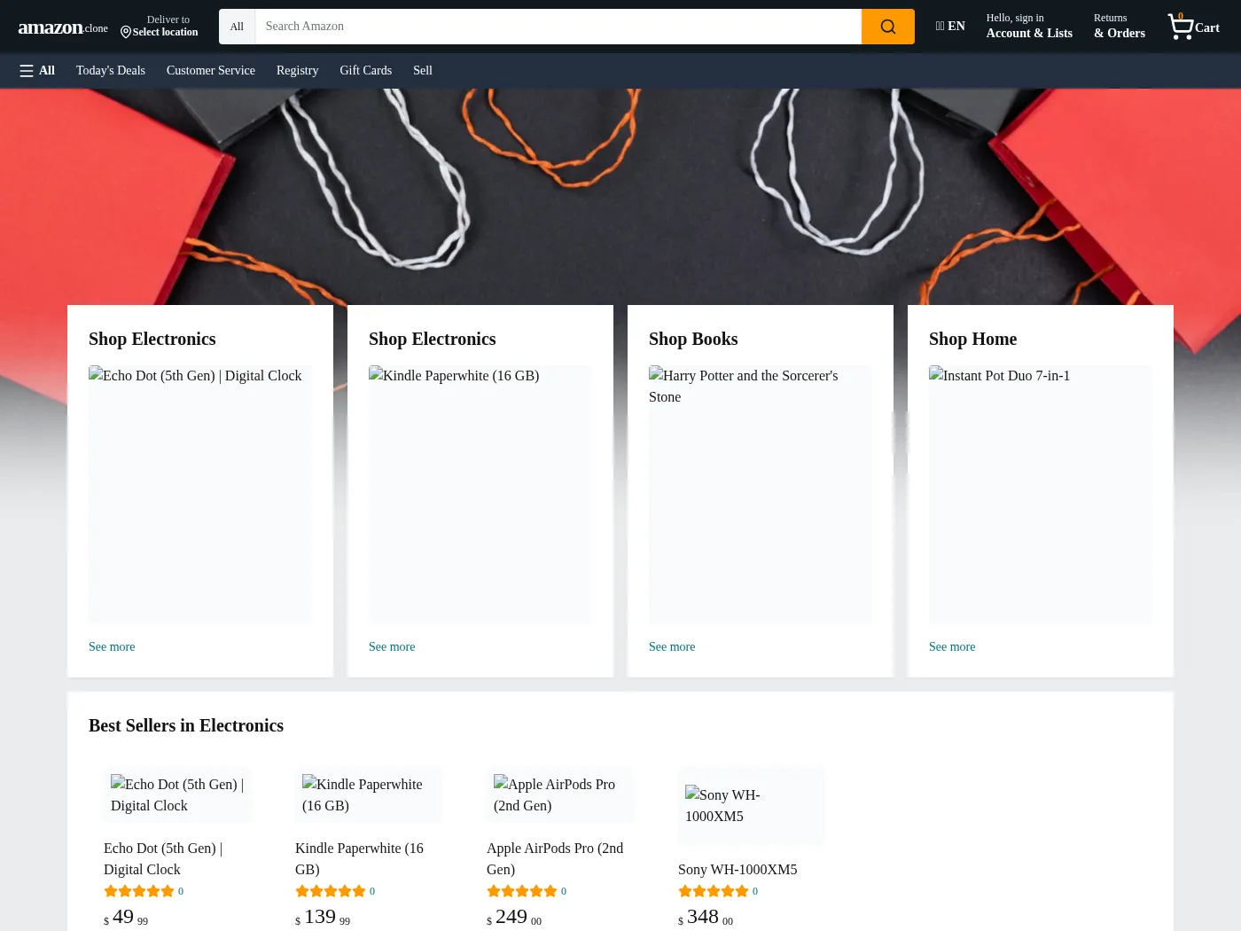 Amazon.com Web Clone