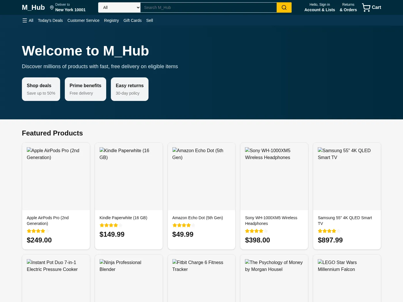Amazon.com Clone Web Application