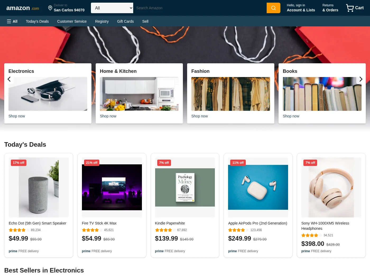 Amazon.com Web Clone