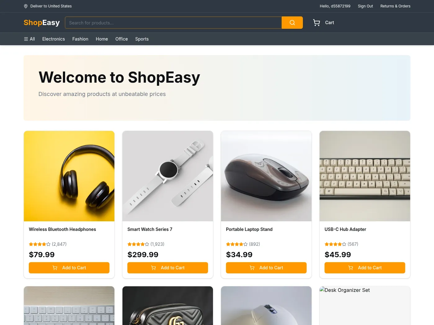 Amazon-like E-commerce Website