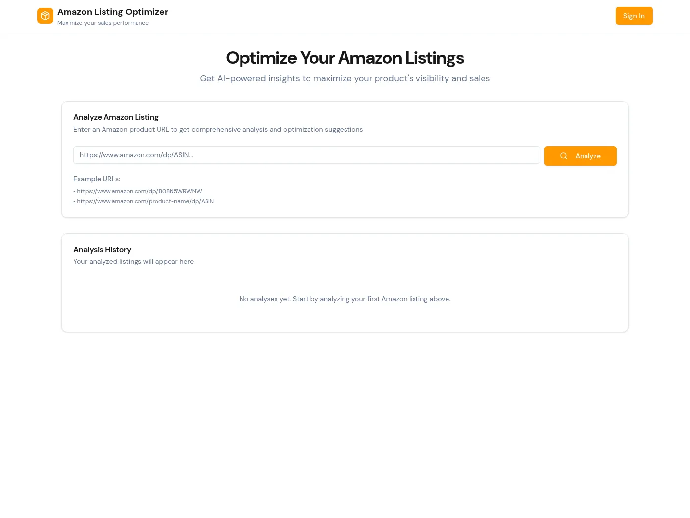 Amazon Listing Analyzer and Optimizer