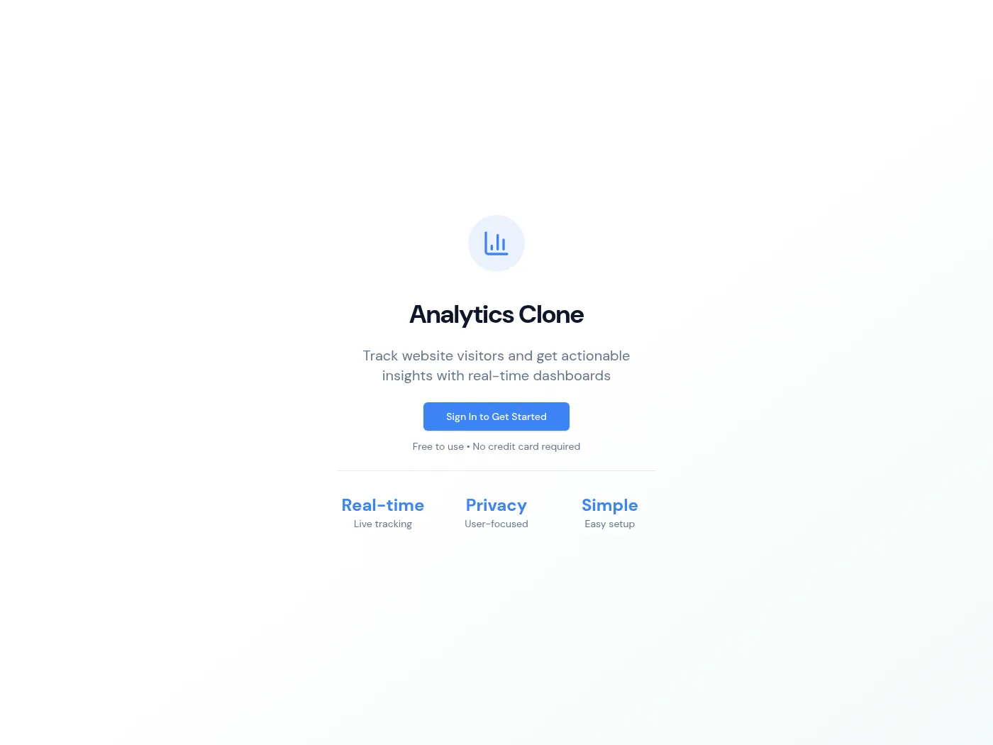 Simple Analytics Clone