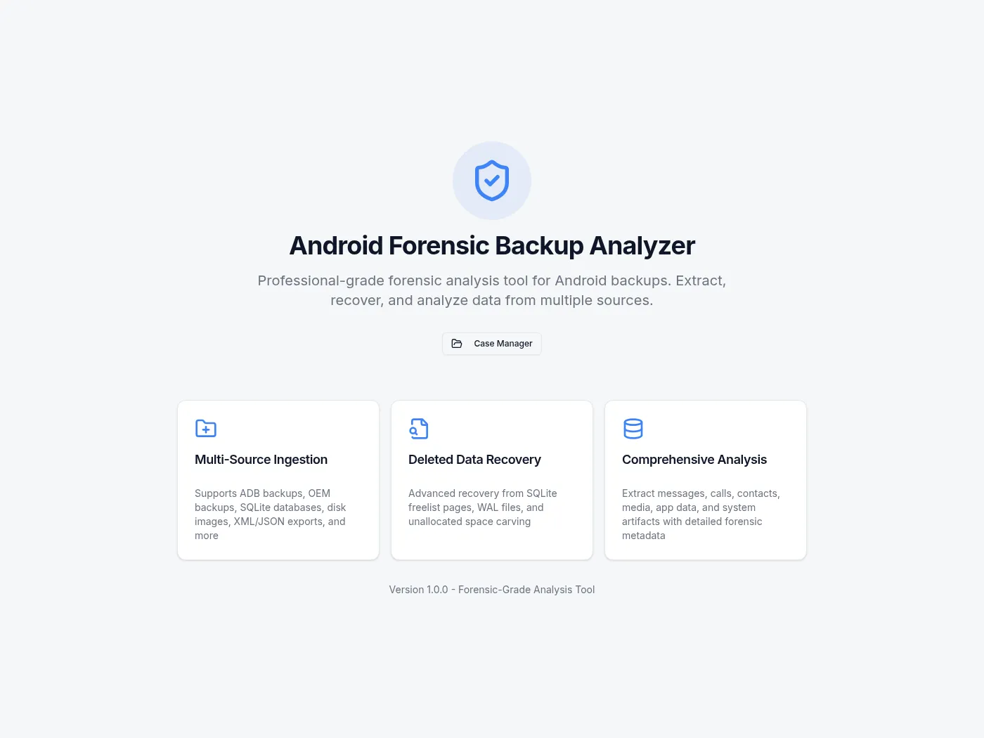 Android Forensic Backup Analyzer (AFBA)
