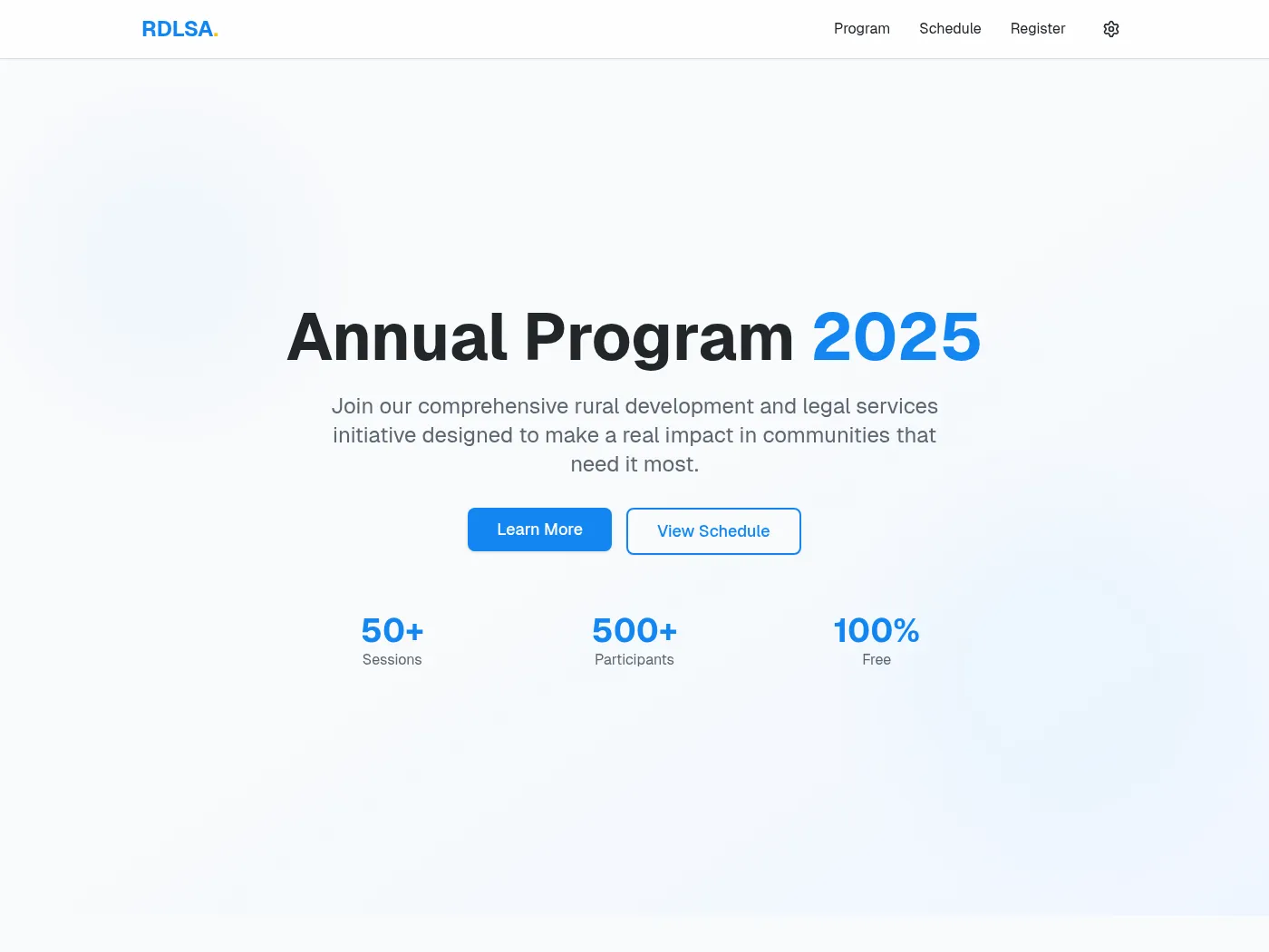 Annual Program Information Website