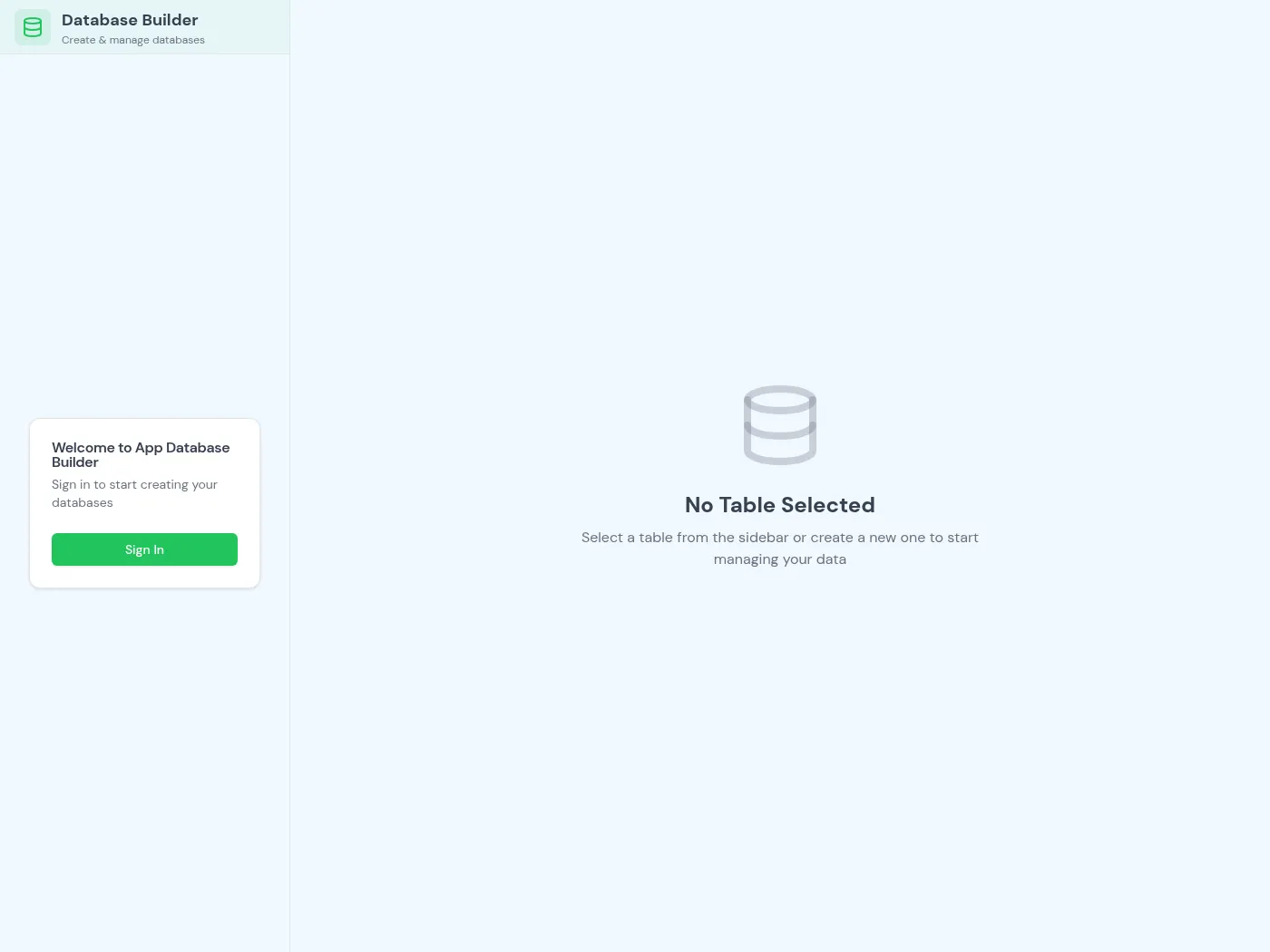 App Database Builder