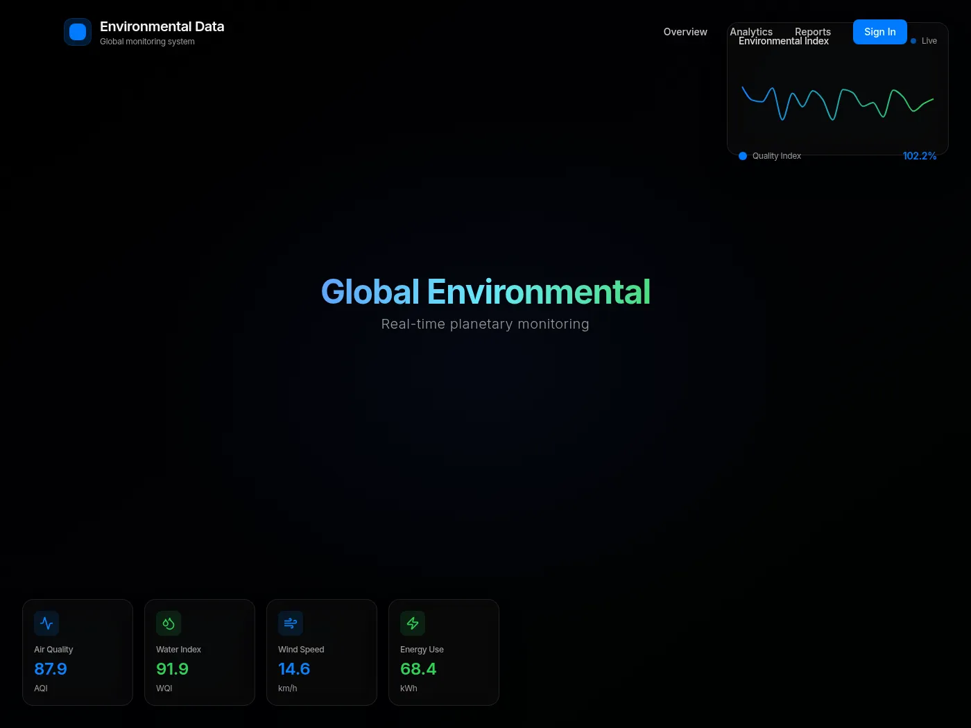 Apple-Style Minimalist High-Tech Data Globe Website