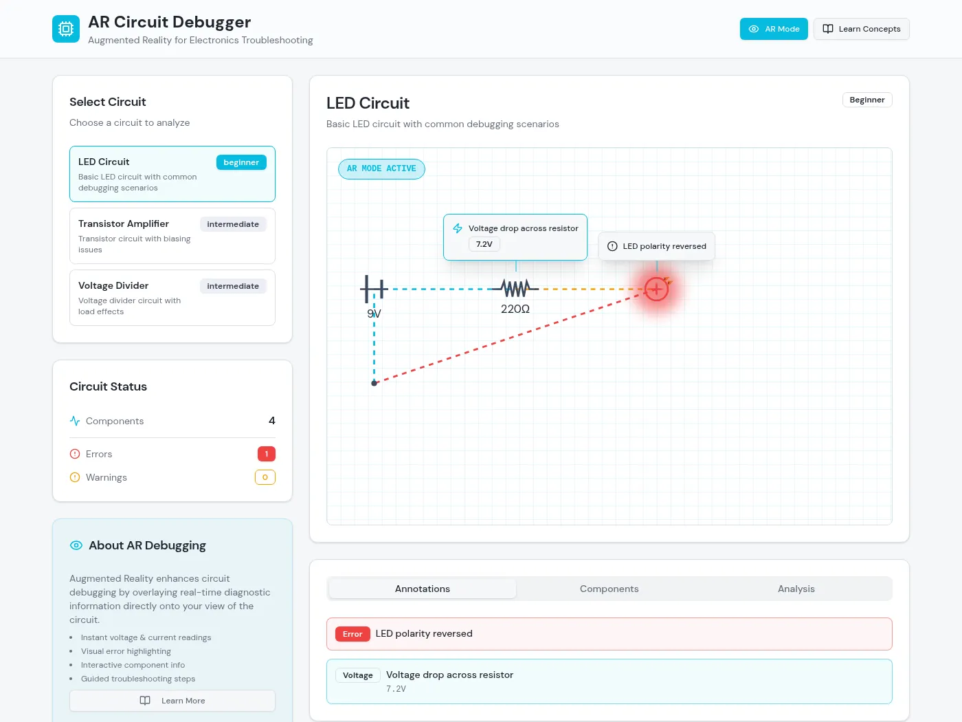 AR Circuit Debugger