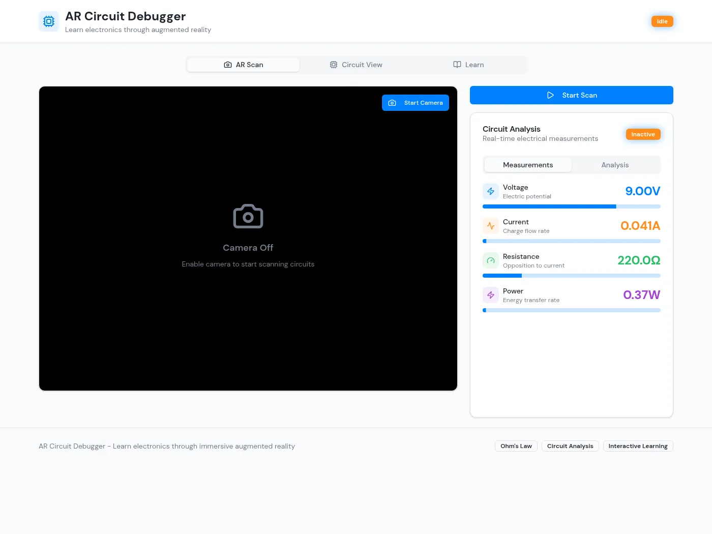 AR Circuit Debugging App