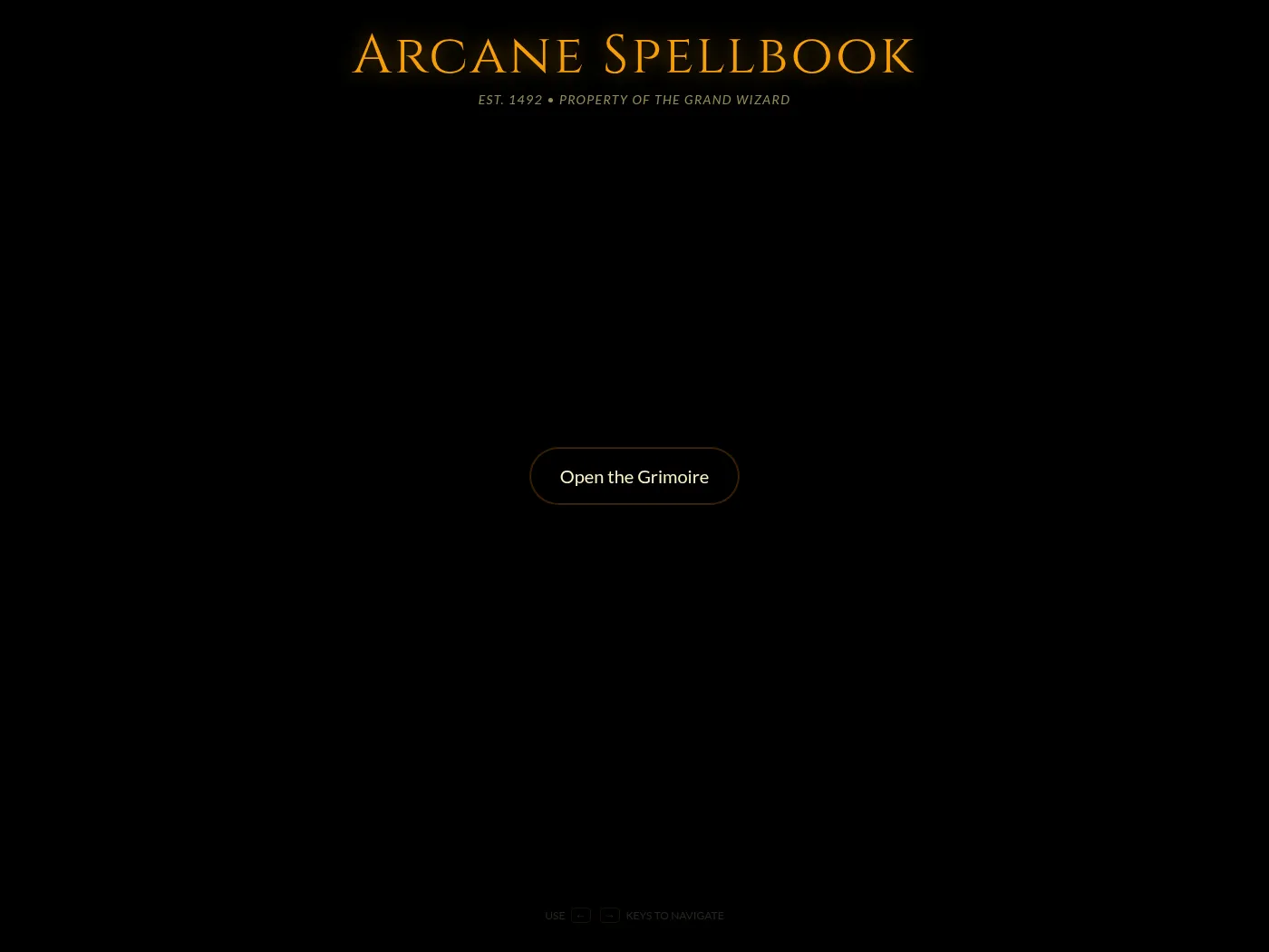 Arcane Spellbook Experience