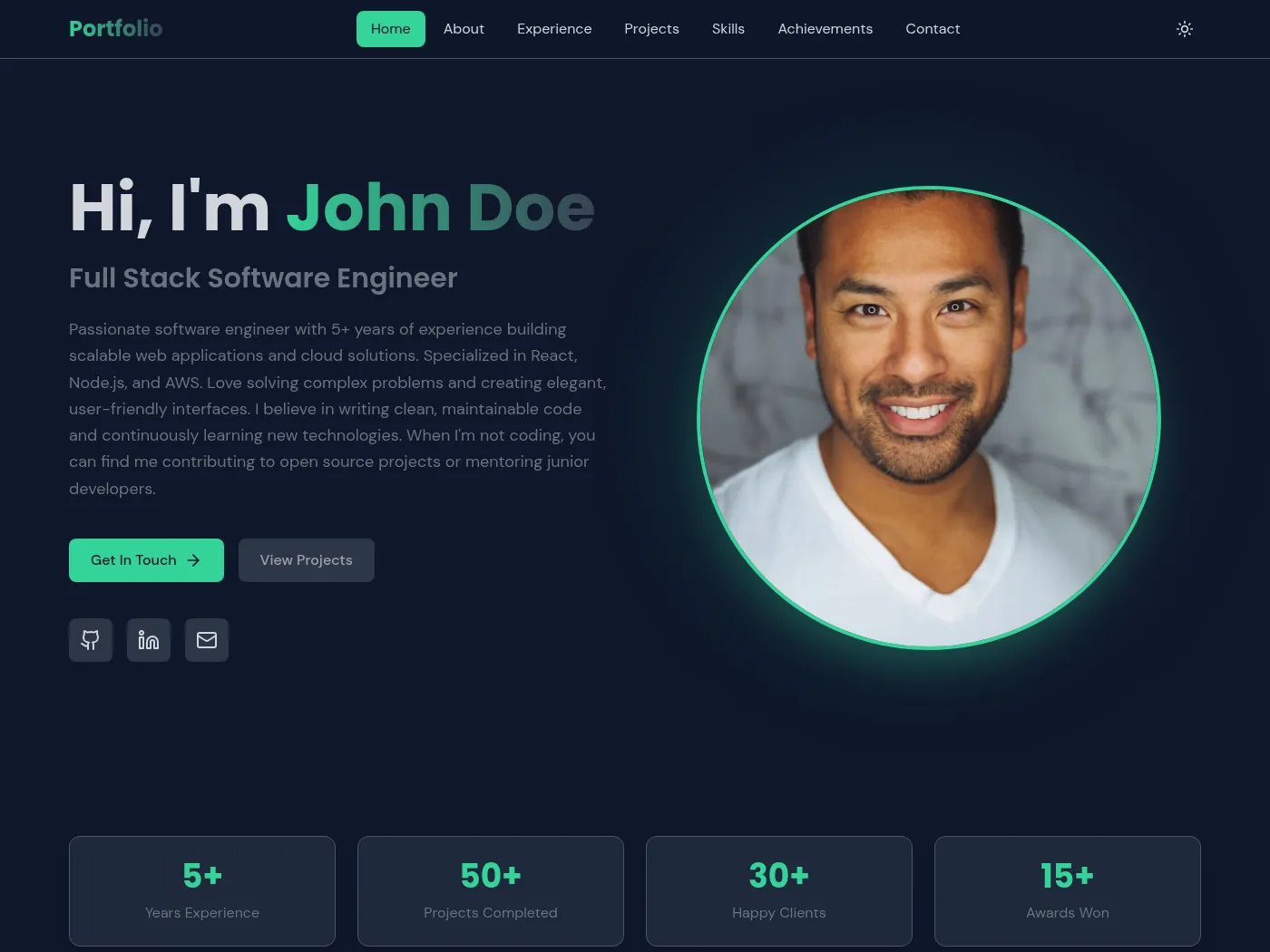 Modern JSON-Driven Personal Portfolio Website with ASP.NET Core 9 MVC (No Database)