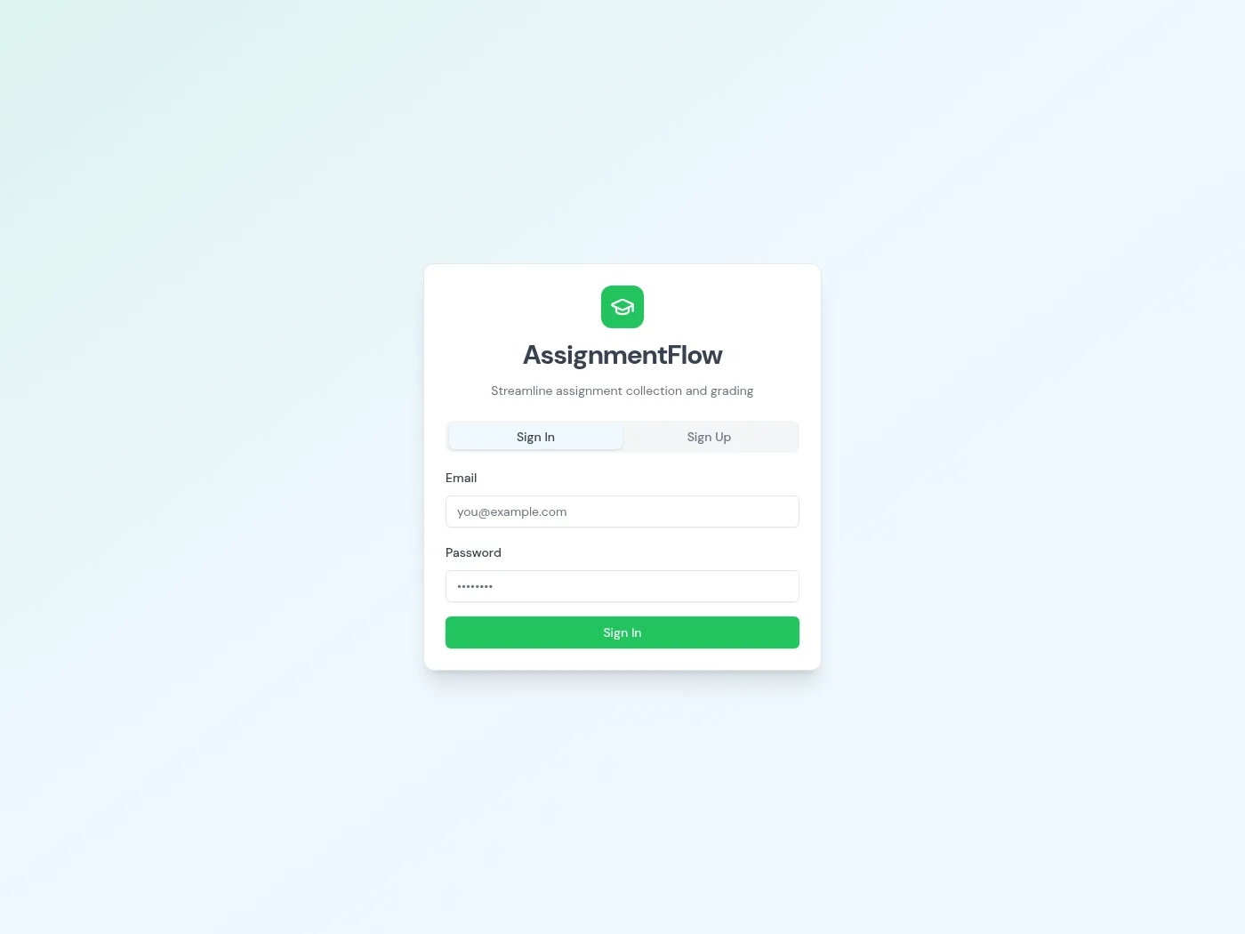AssignmentFlow: All-in-One Assignment Collection & Grading Platform