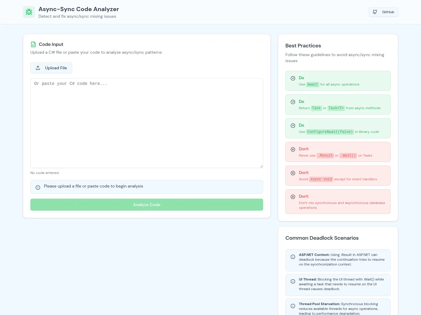 Async-Sync Code Analyzer & Enhancement Suggester