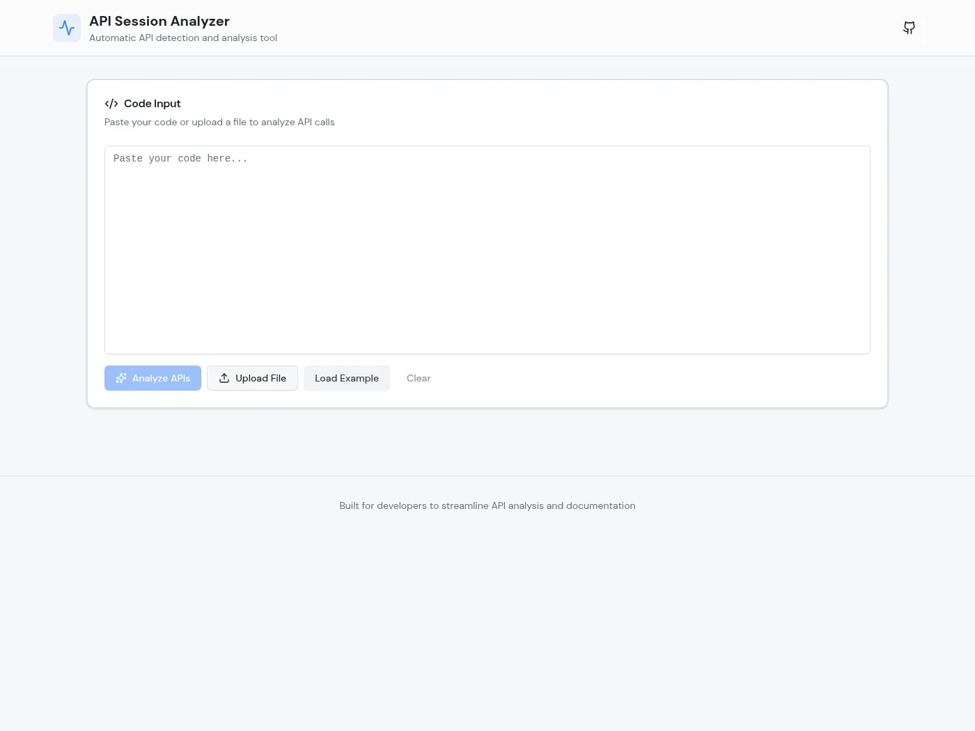 Automatic API Code Session Analysis Tool