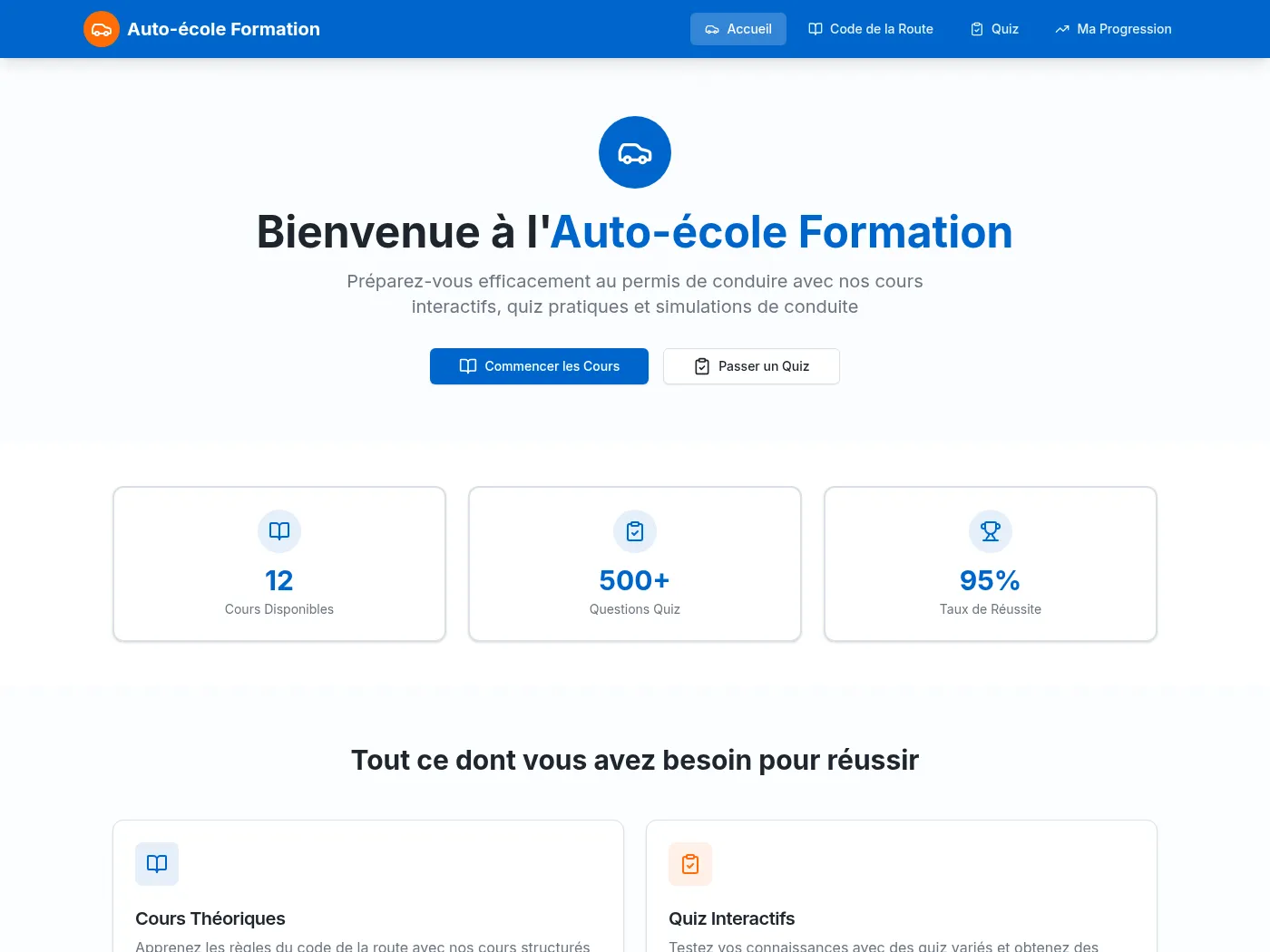 Auto-école Formation : Code et Conduite