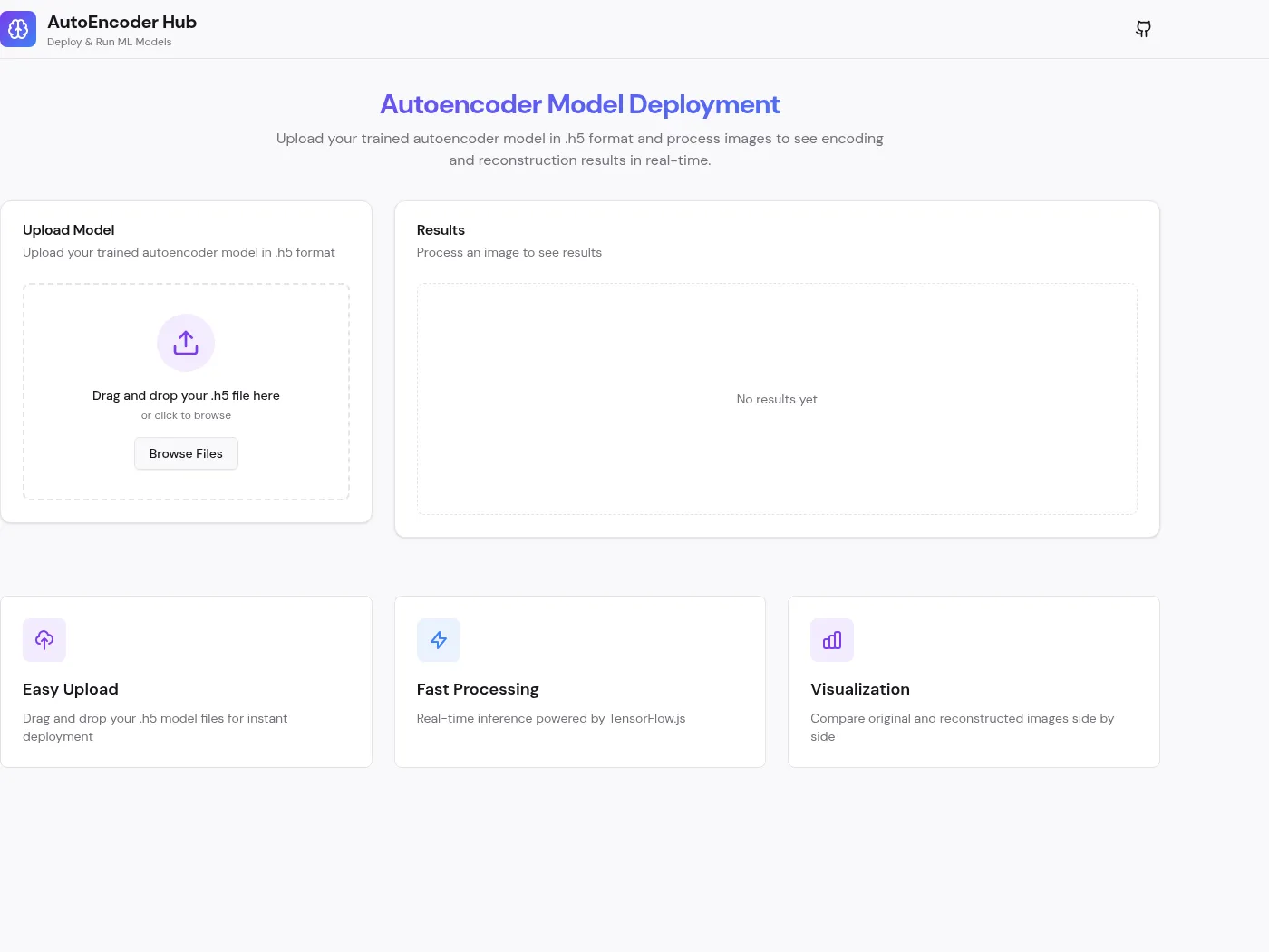 Autoencoder Model Deployment Website