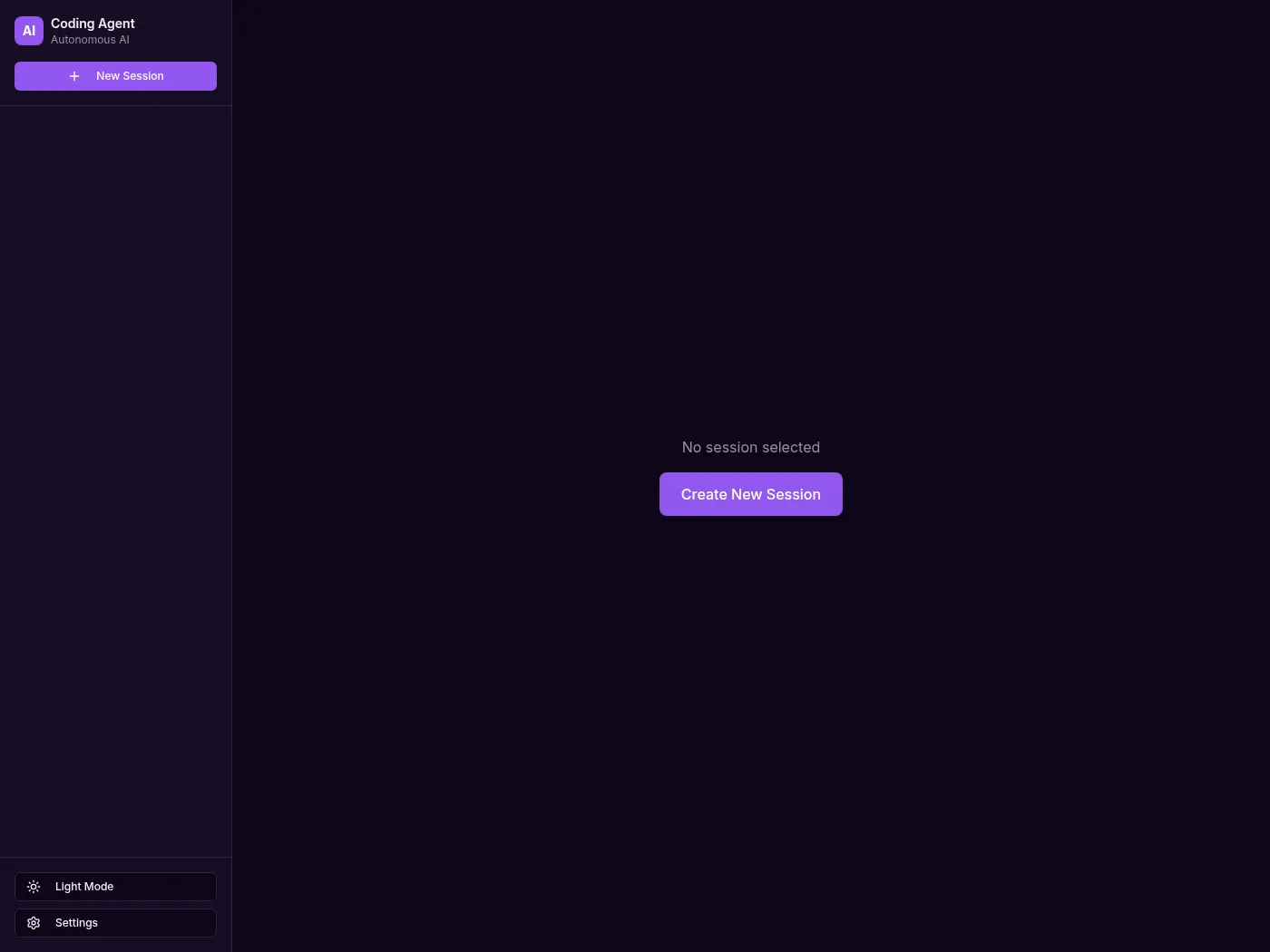 Autonomous AI Coding Agent with Self-Improvement and Modern Chat UI