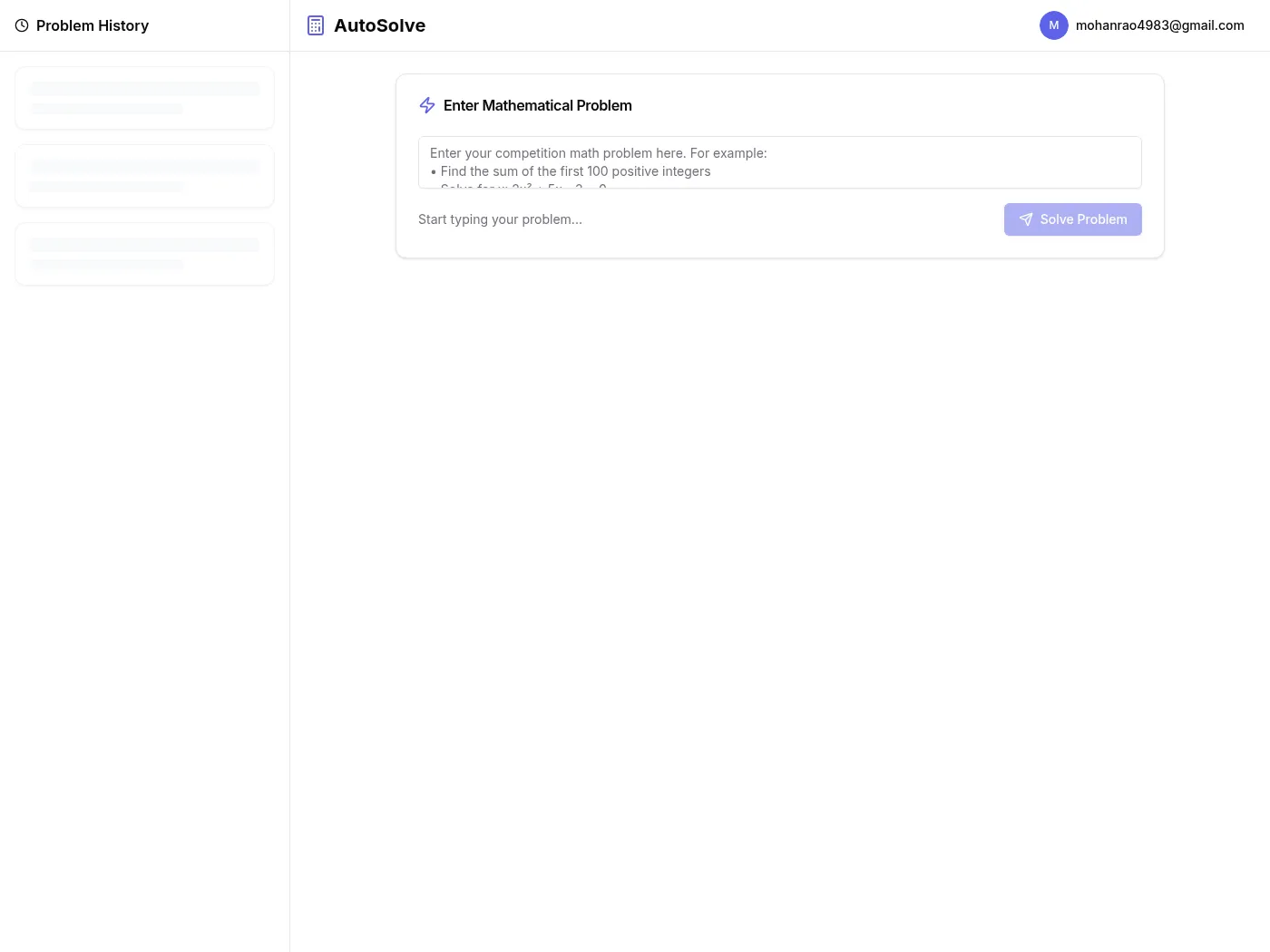AutoSolve: Competition Math Problem Solver