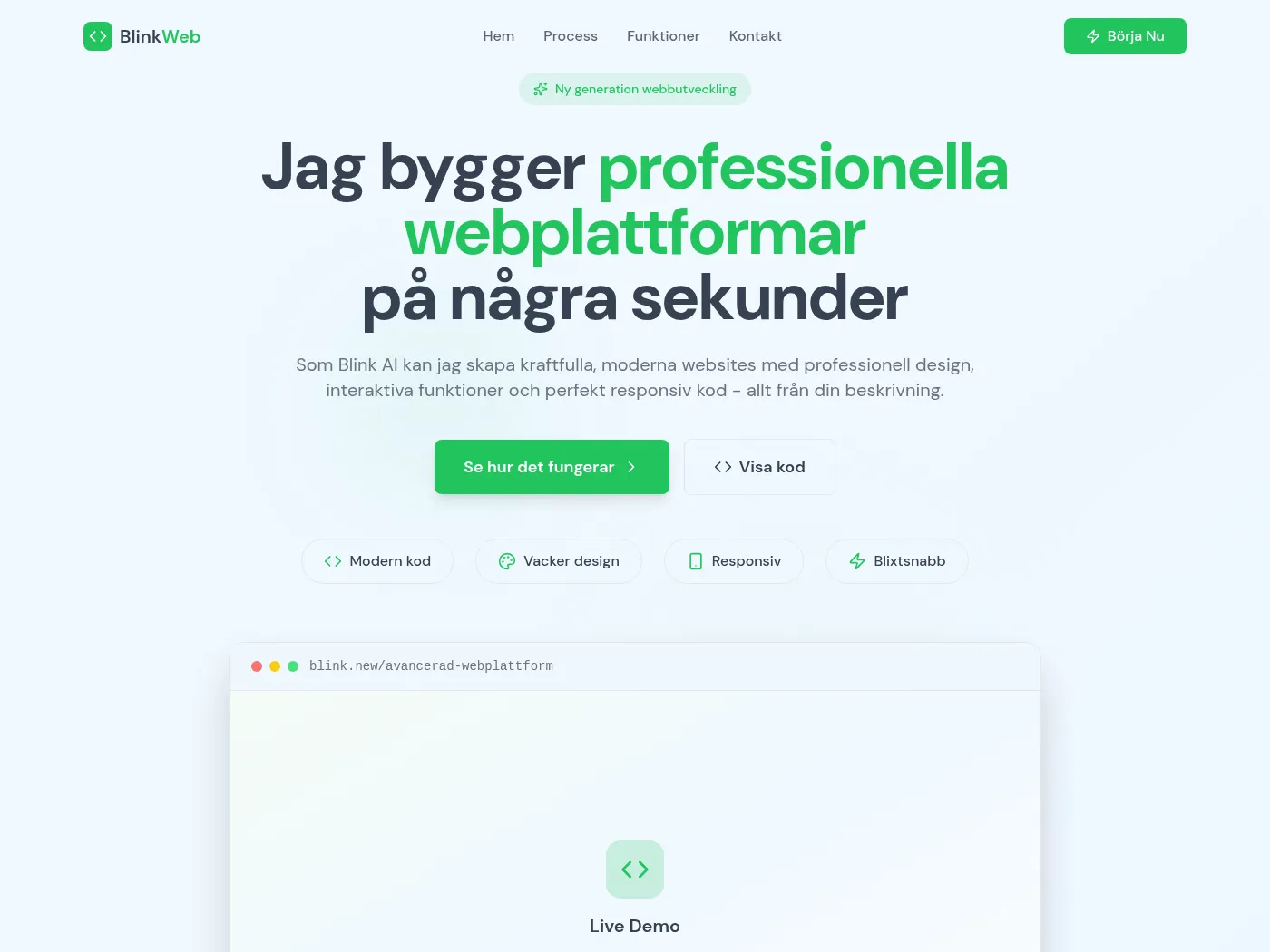 Avancerad Webplattform