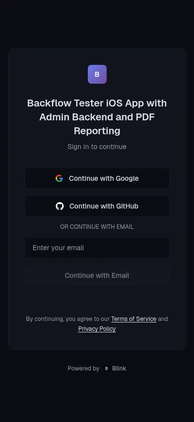 Backflow Tester iOS App with Admin Backend and PDF Reporting