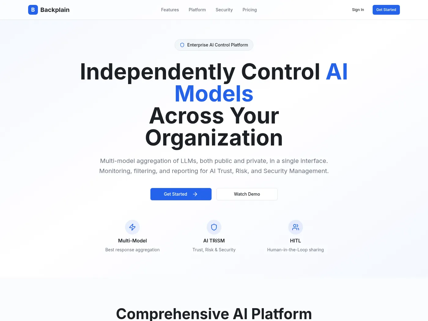 Backplain Web App Recreation