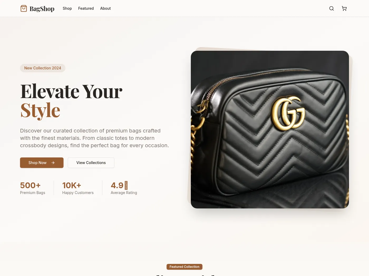 BagShop - Simple Online Store for Bags