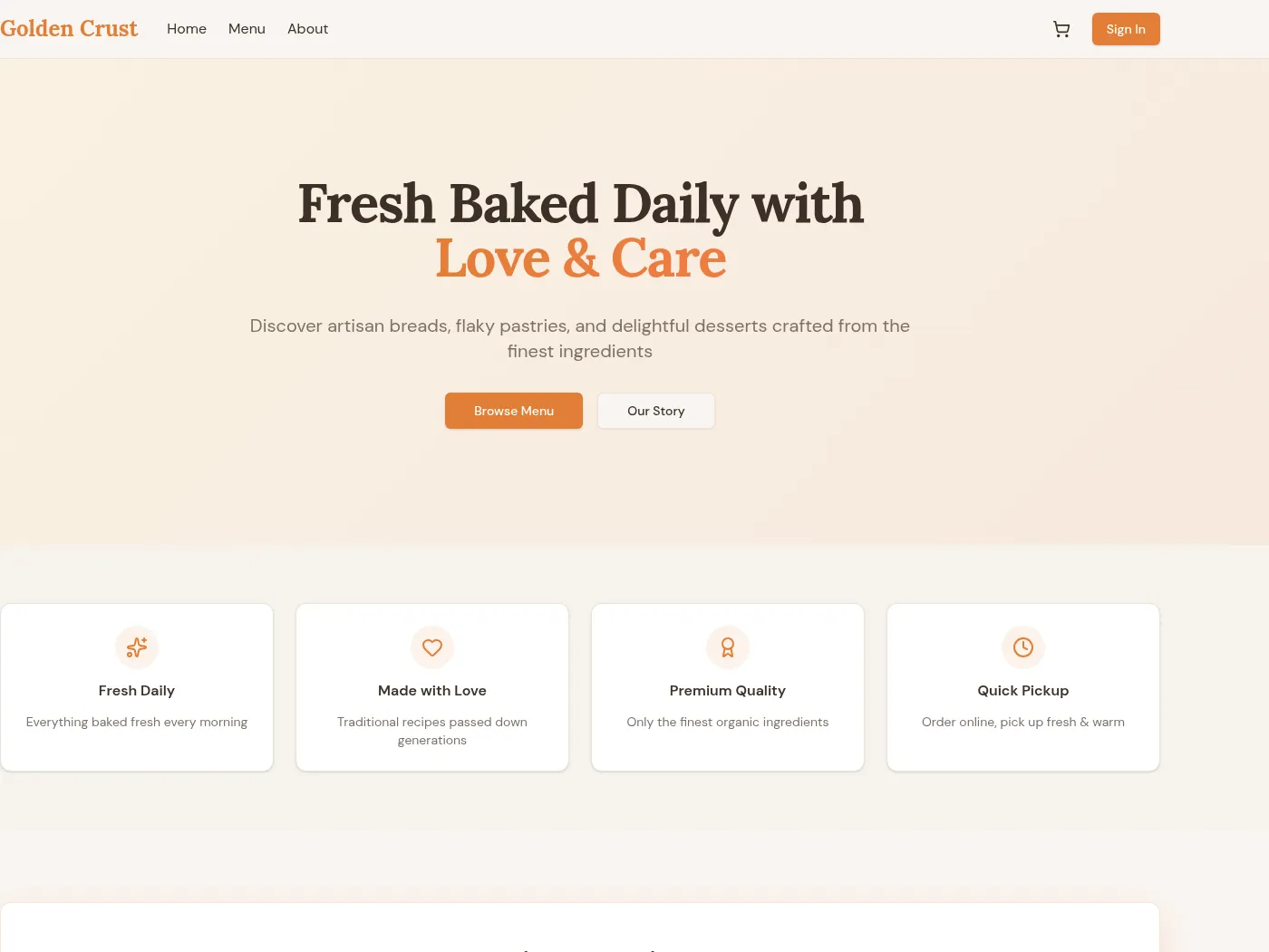Full-Featured Bakery Website
