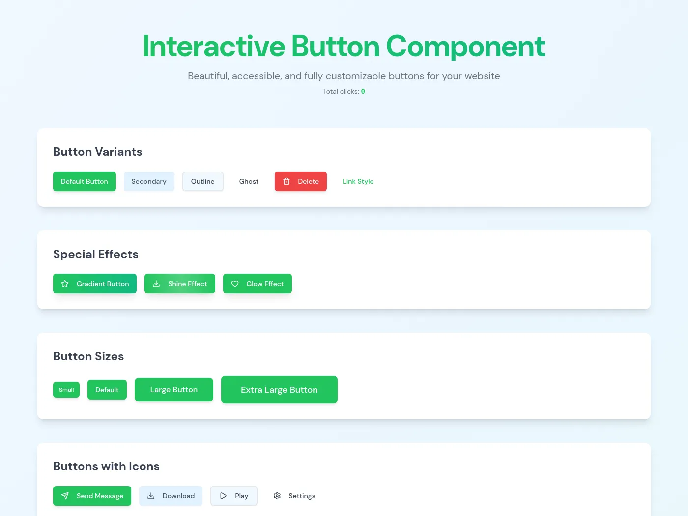 Simple Interactive Button for Webpages