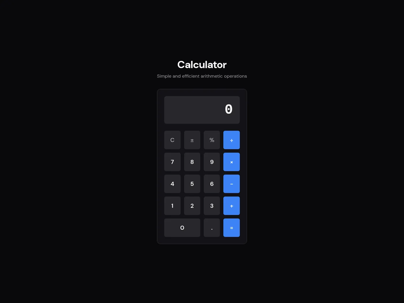 Basic Calculator App