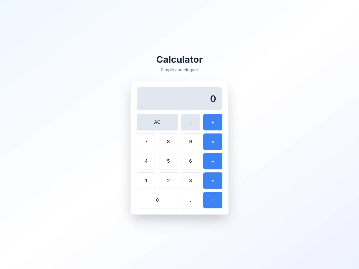 Basic Calculator App