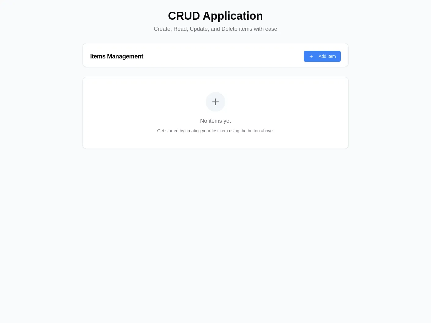 Basic CRUD Application