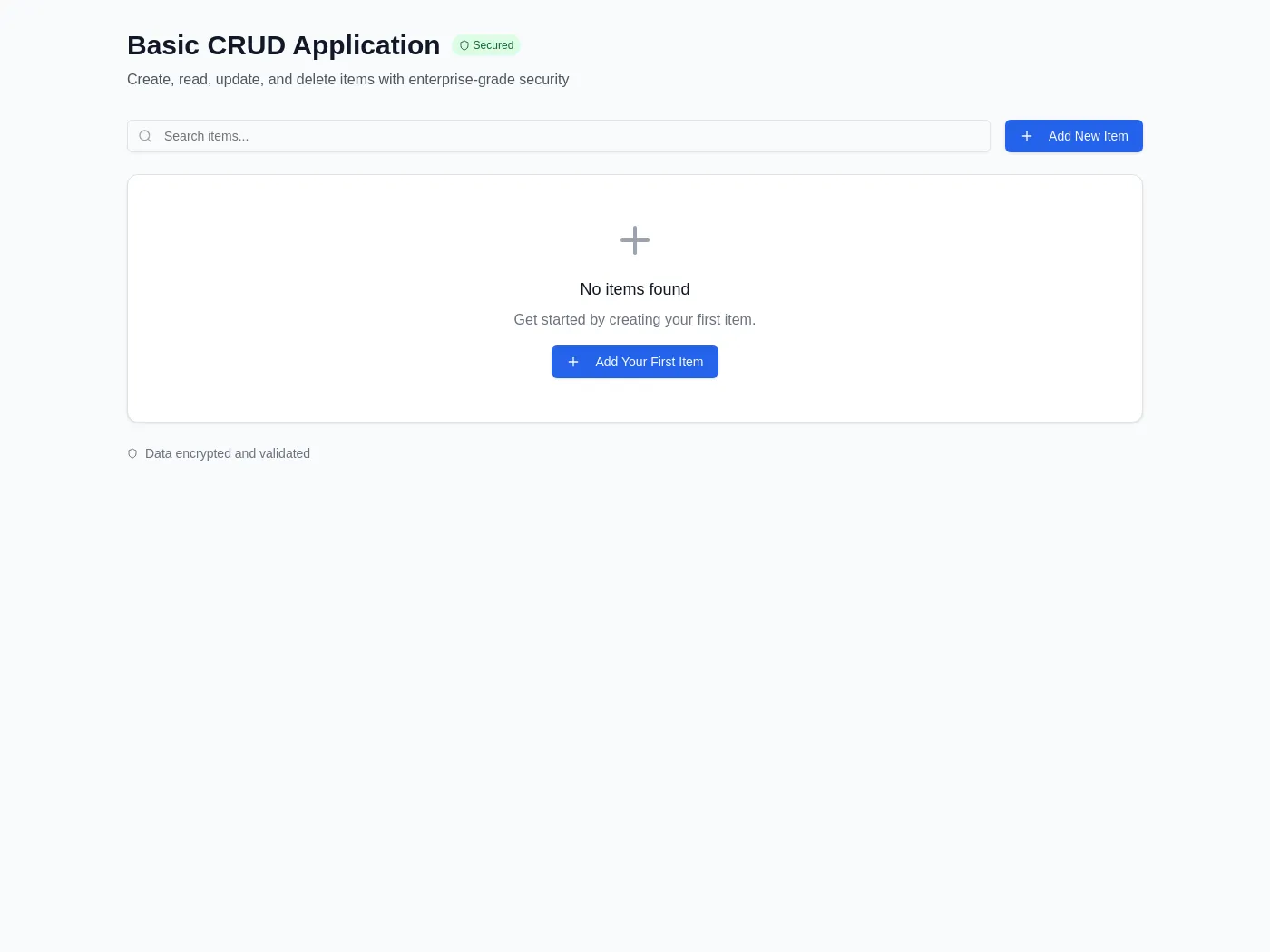 Basic CRUD Application