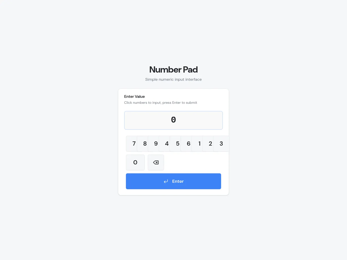 Basic Number Pad