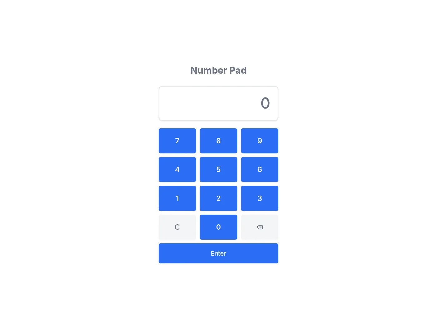Basic Number Pad App