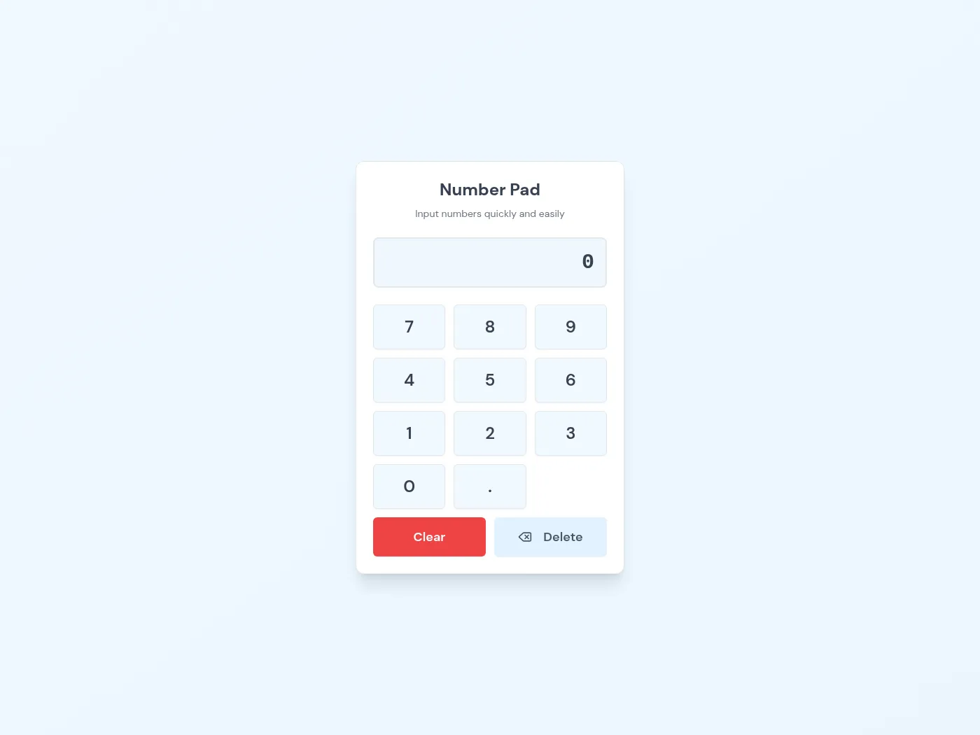 Basic Number Pad