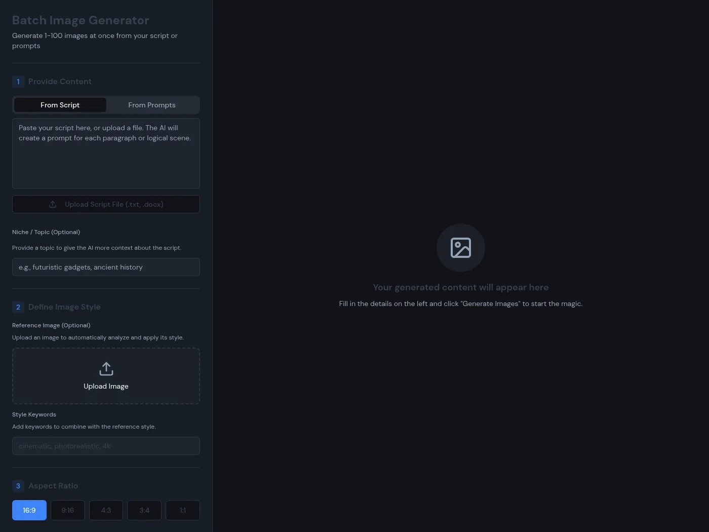 Batch Image Generation Tool