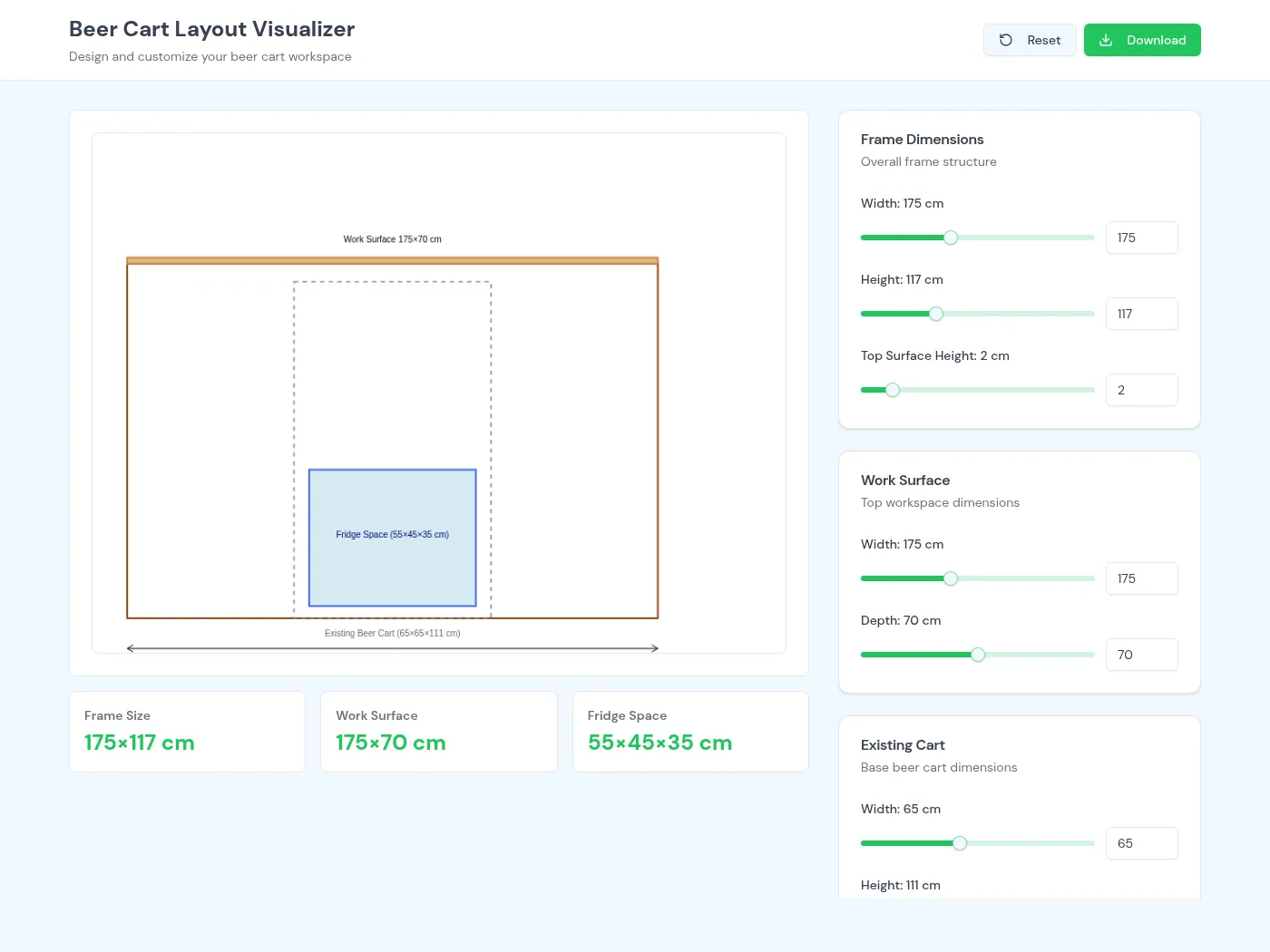 Beer Cart Layout Visualizer