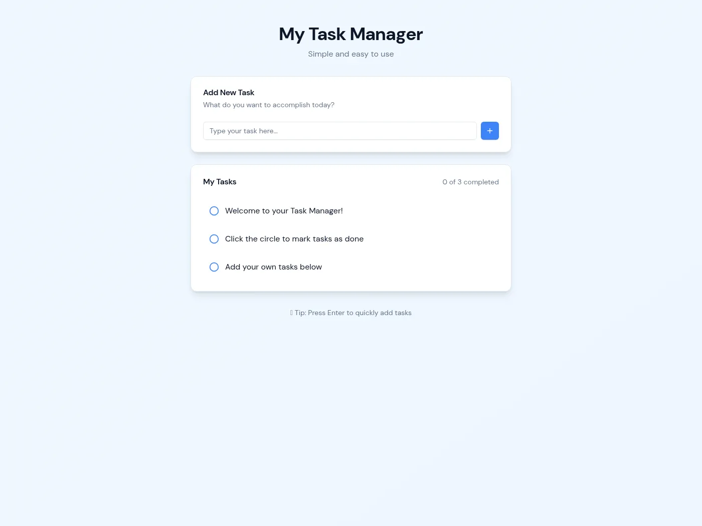 Beginner-Friendly Simple App