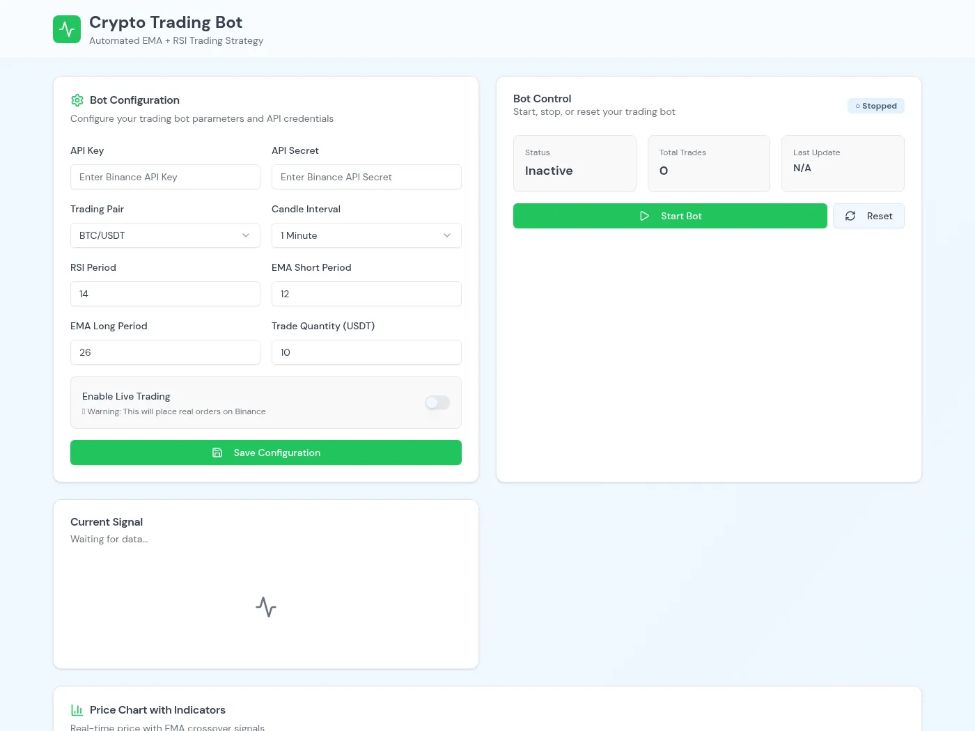 Binance Simple Crypto Trading Bot (Python Example)