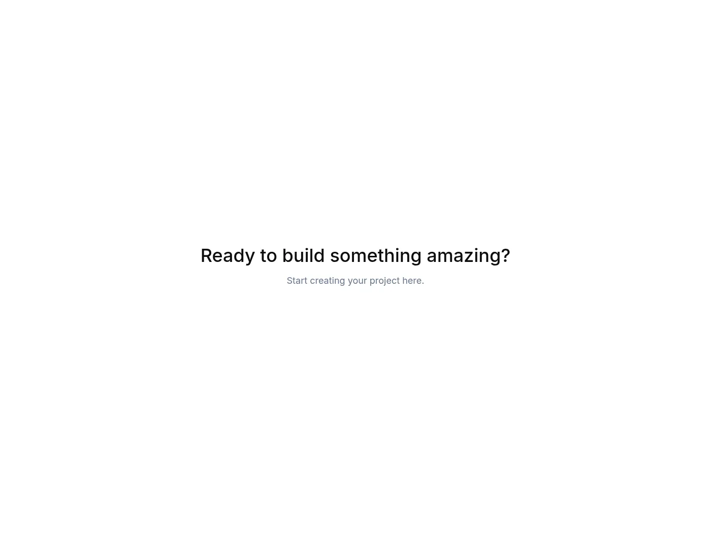 Blank Starter Page