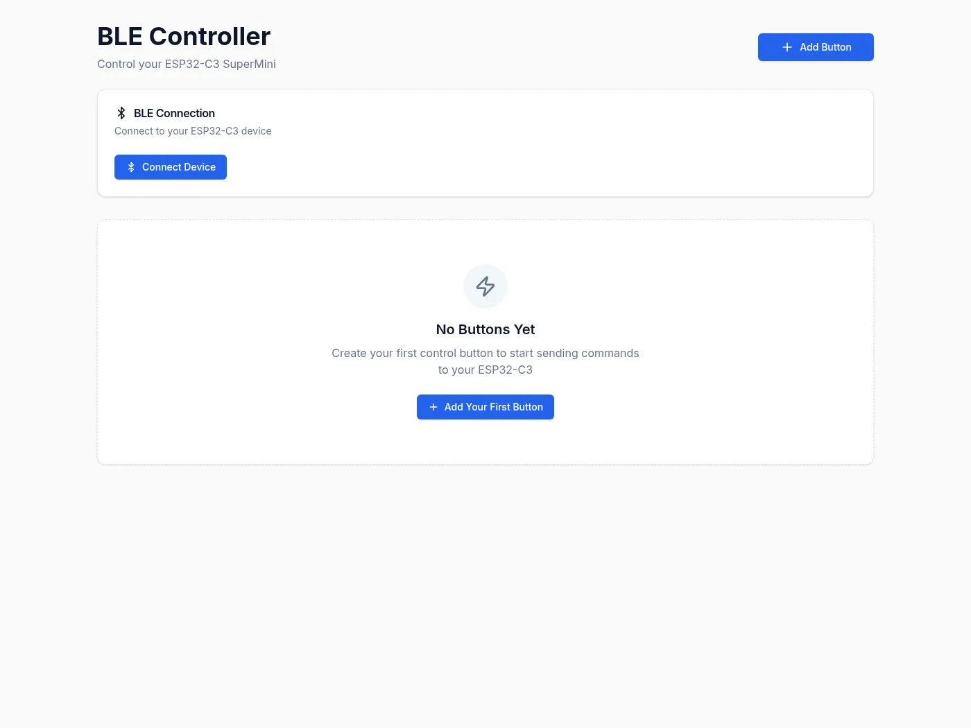 Custom BLE Button Controller for ESP32-C3 SuperMini