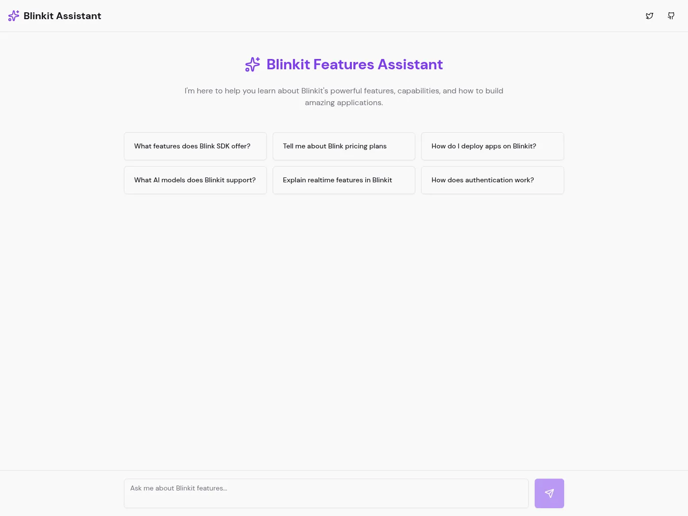 Blinkit Features AI Chatbot